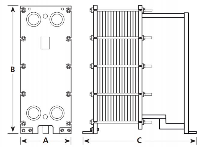 GEA VT40M ปะเก็นแผ่นแลกเปลี่ยนความร้อนสแตนเลส